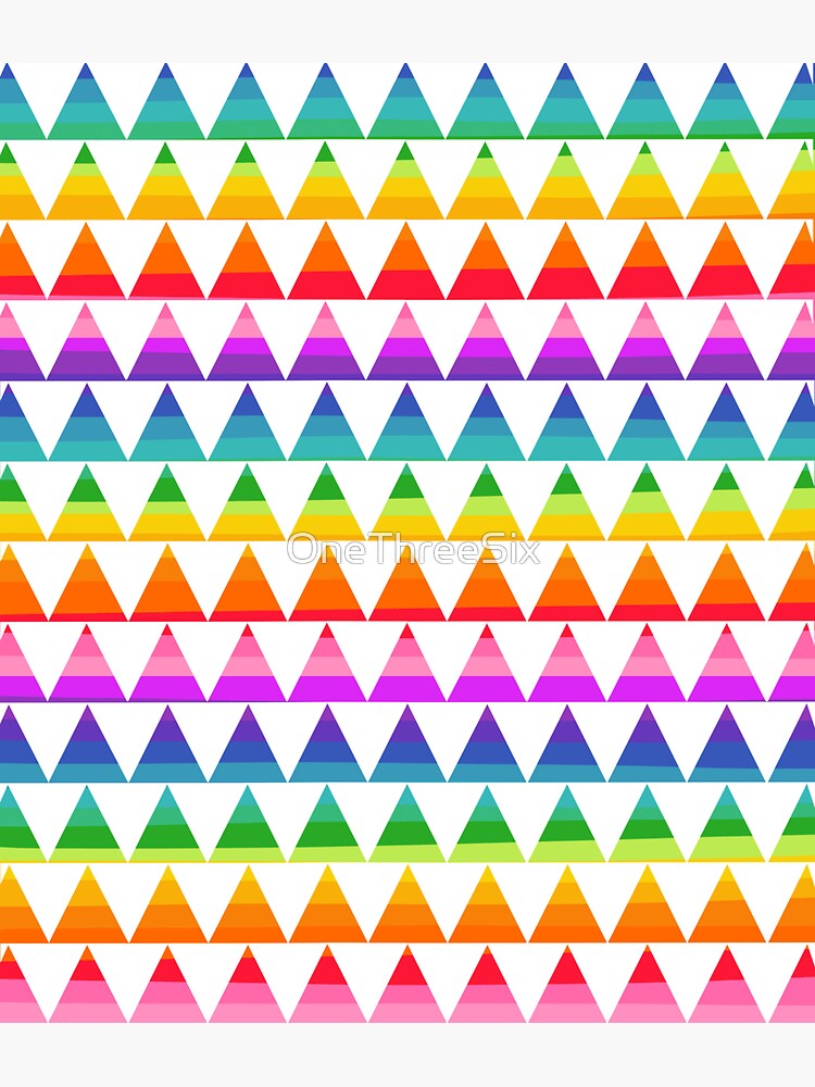 "Rainbow Triangles " Sticker for Sale by OneThreeSix | Redbubble