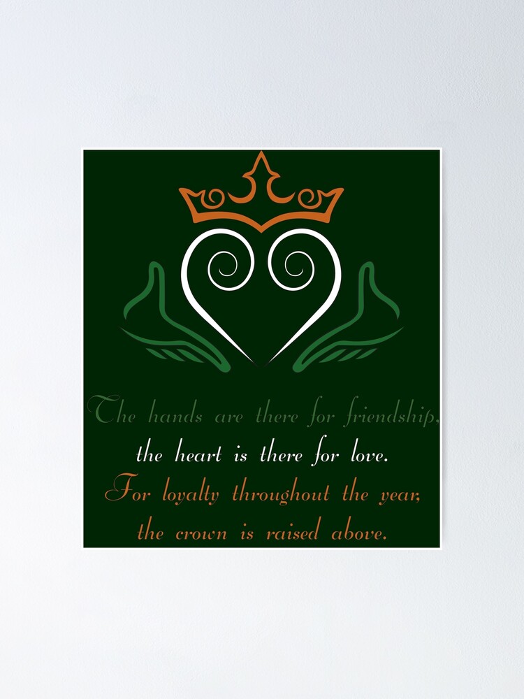 "Claddagh Ring" Poster for Sale by Barlax | Redbubble