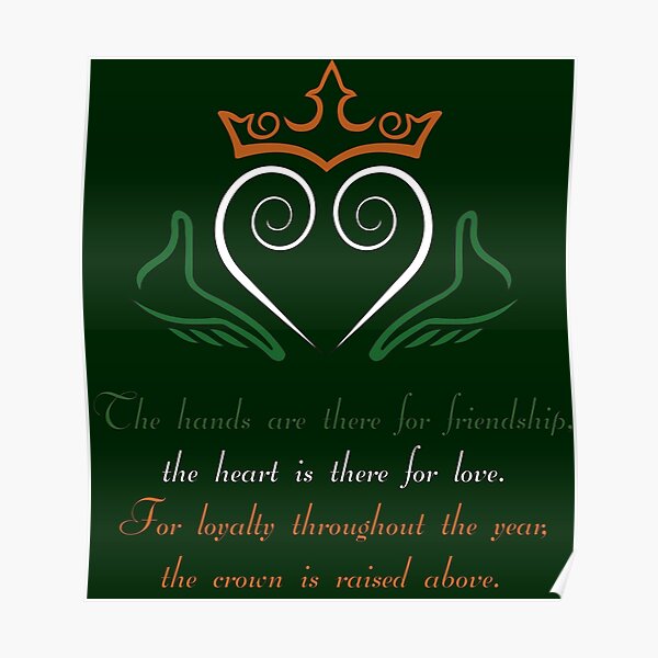 "Claddagh Ring" Poster for Sale by Barlax | Redbubble
