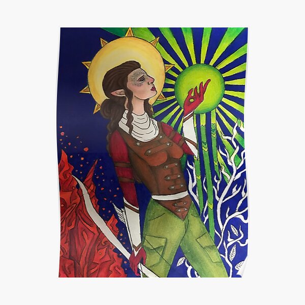 "Warrior Elf Halee" Poster for Sale by creativecroft15 | Redbubble