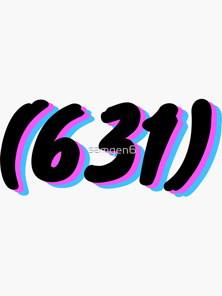 "631 Area Code" Sticker for Sale by samgen6 | Redbubble
