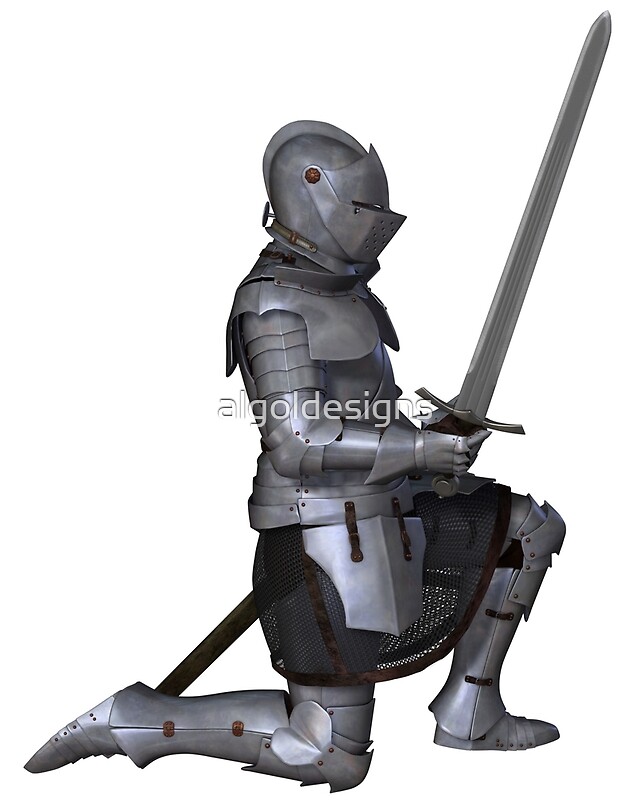 "Fifteenth Century Medieval Knight in Kneeling Pose" by algoldesigns ...