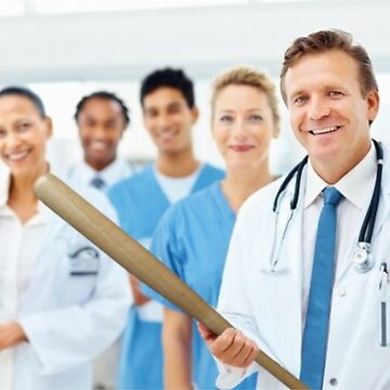 "Doctor with a baseball bat meme" Photographic Print for Sale by ...