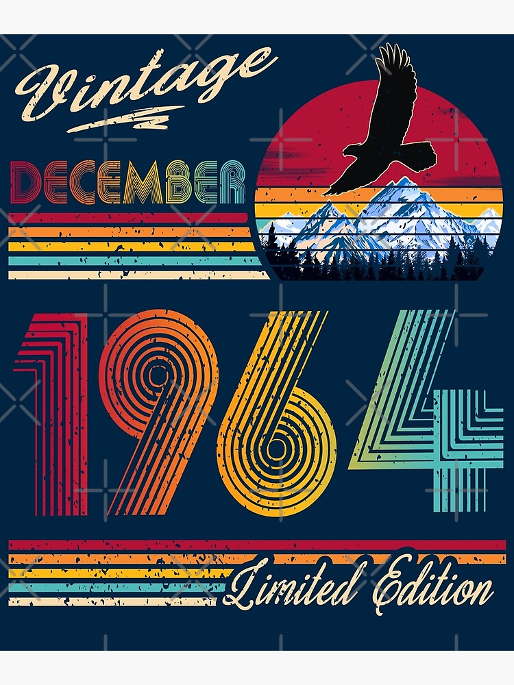 Póster «Cumpleaños de diciembre de 1964 vintage» de GreenSplash | Redbubble