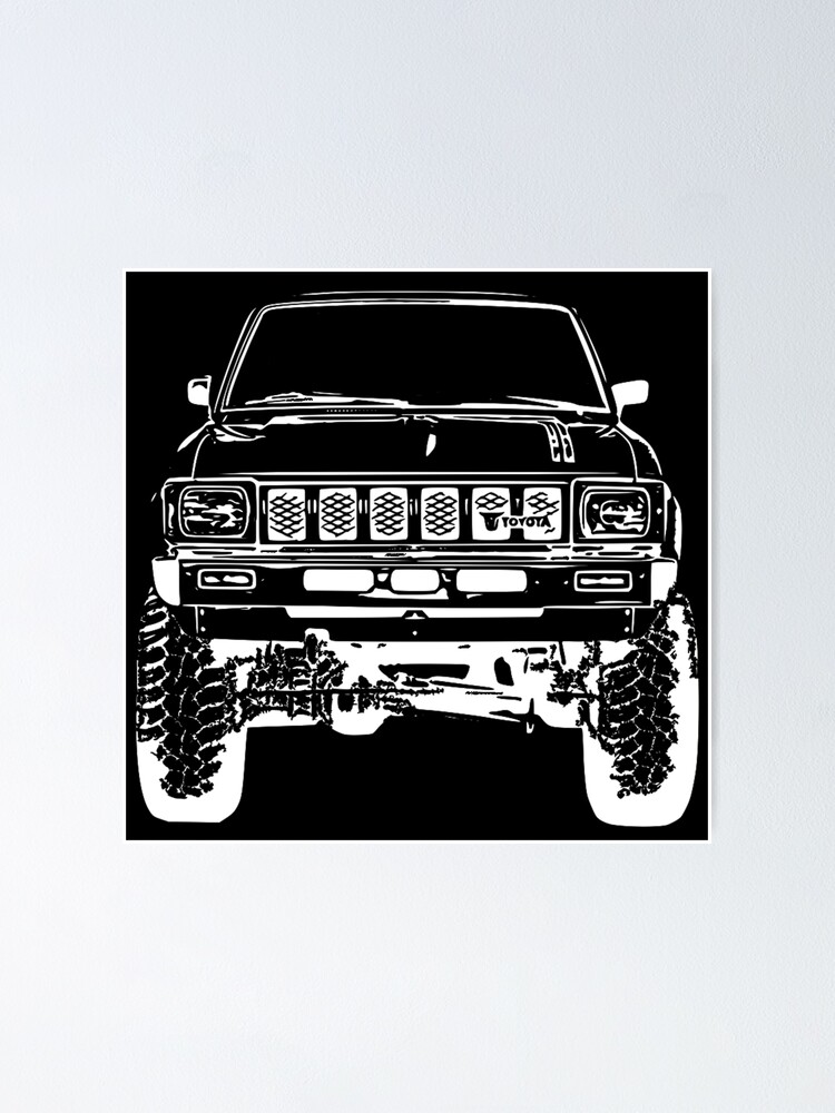 "Retro Toyota 4wd outline" Poster for Sale by grmcclure | Redbubble