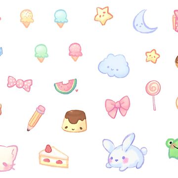 "Cute Pastel Set 2" Sticker for Sale by Hyanna | Redbubble