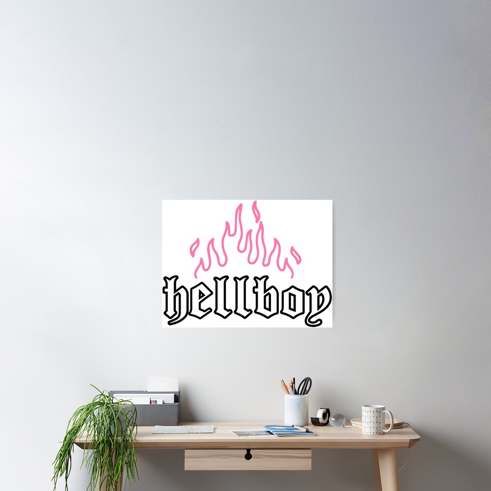 Póster «Hellboy Flames Pink» de RosedesignArt | Redbubble