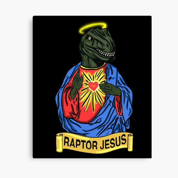 Raptor Jesus Canvas Prints | Redbubble