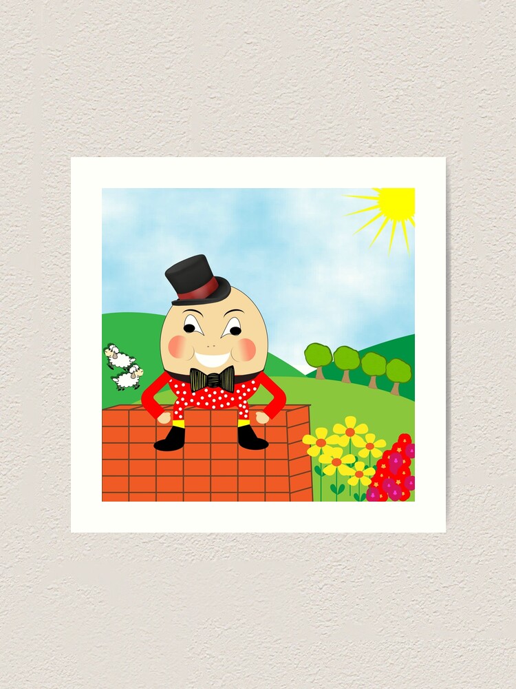 "Cute Humpty Dumpty Kids Nursery Rhyme Theme" Art Print for Sale by ...