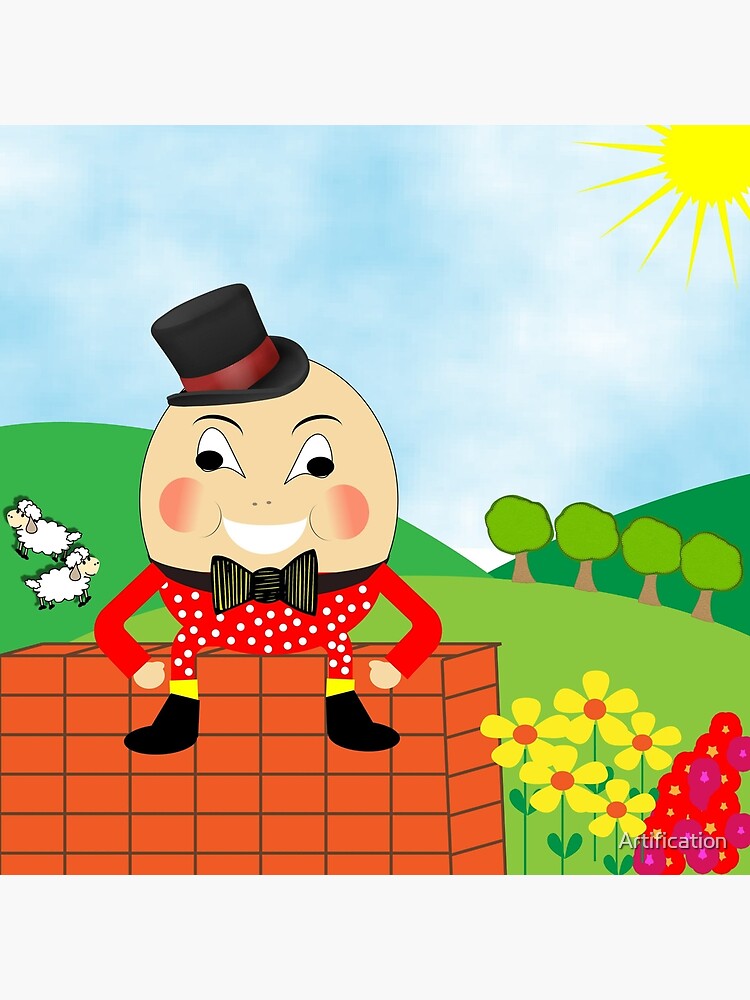 "Cute Humpty Dumpty Kids Nursery Rhyme Theme" Poster for Sale by ...