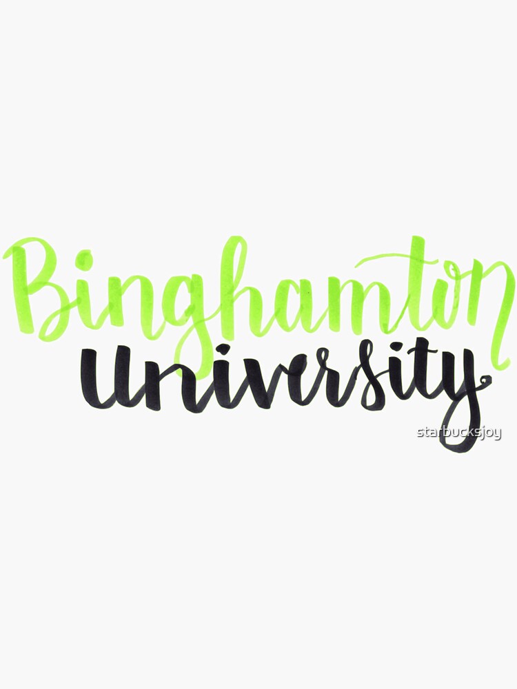"Binghamton University" Sticker for Sale by starbucksjoy | Redbubble