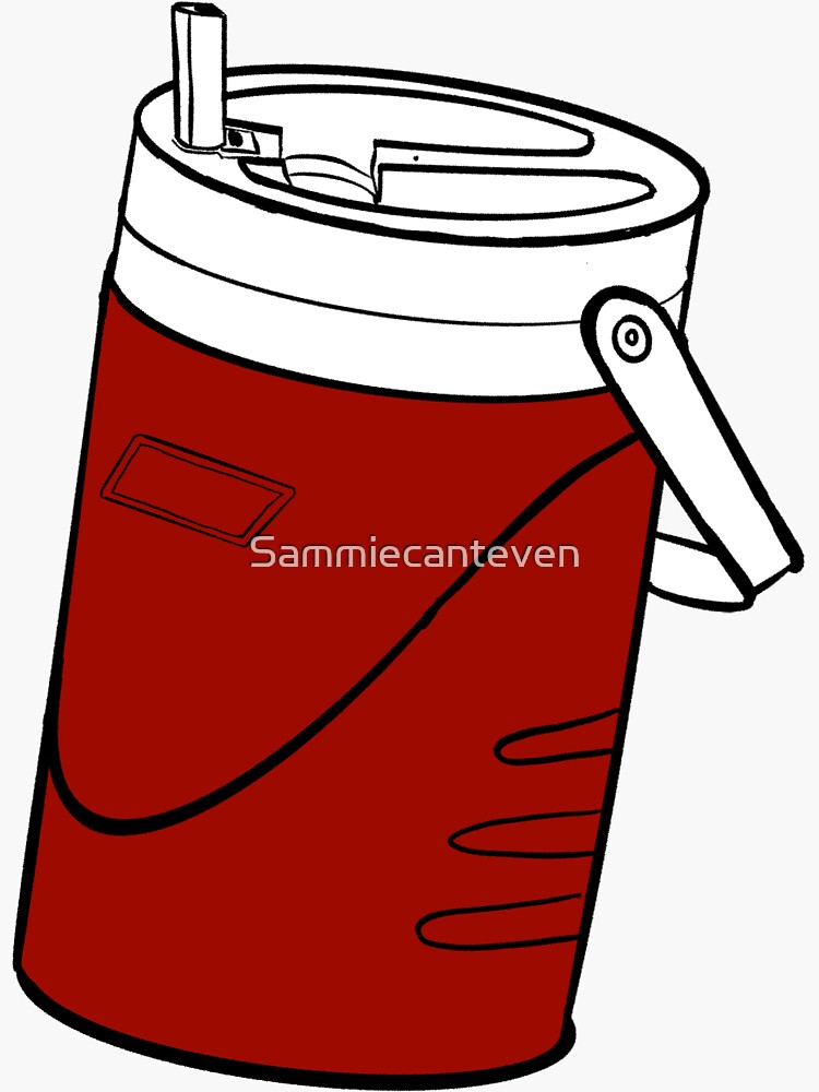 "Red water jug" Sticker for Sale by Sammiecanteven | Redbubble