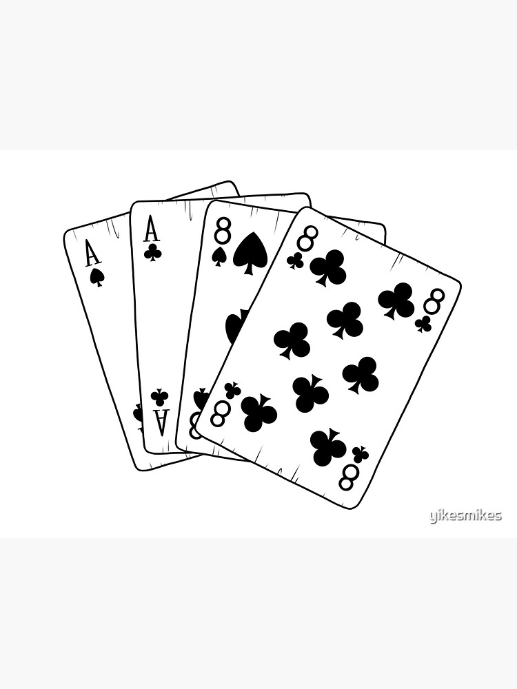 "Dead Man's Hand " Sticker for Sale by yikesmikes | Redbubble