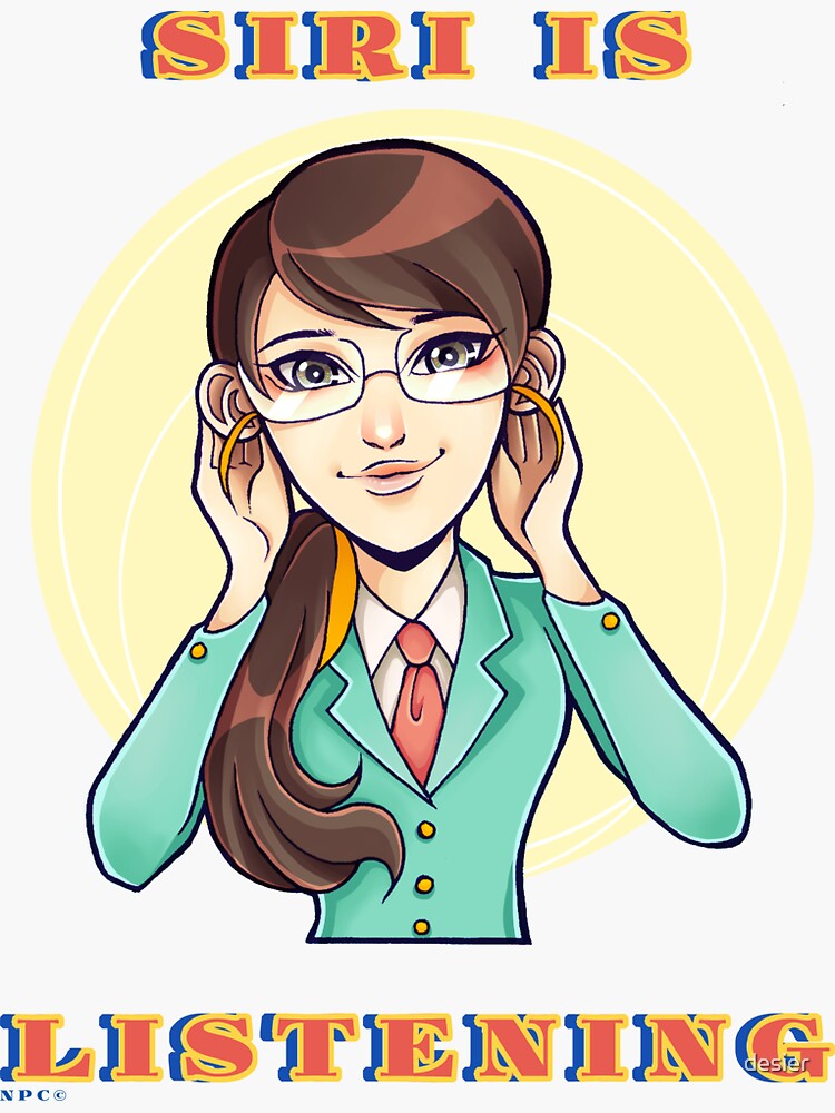 ""Siri Is Listening" Series 4" Sticker by desier | Redbubble