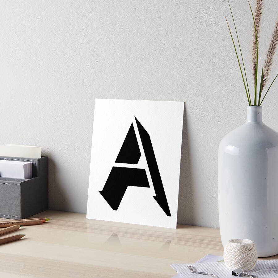"A MODERN SHADOW STYLE CAPITAL LETTER INITIAL T-SHIRT MODERN MINIMALIST ...
