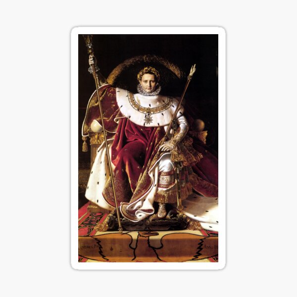 "Napoleon On His Imperial Throne" Sticker for Sale by warishellstore ...