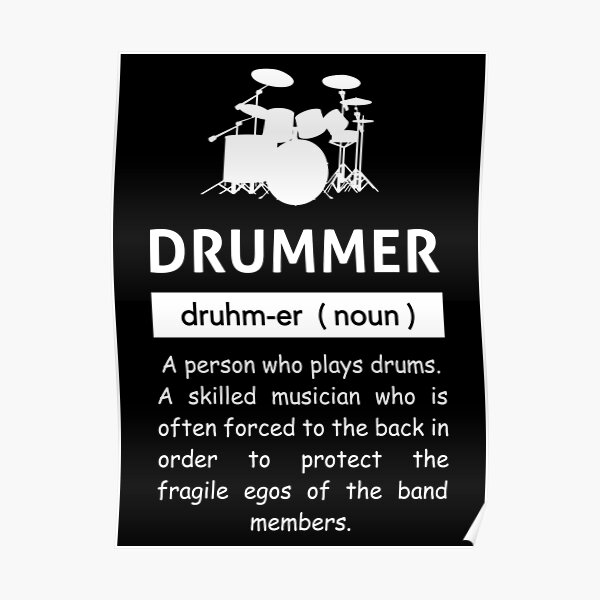 "Definition Of Drummer musician band" Poster for Sale by TeeHDesigner ...