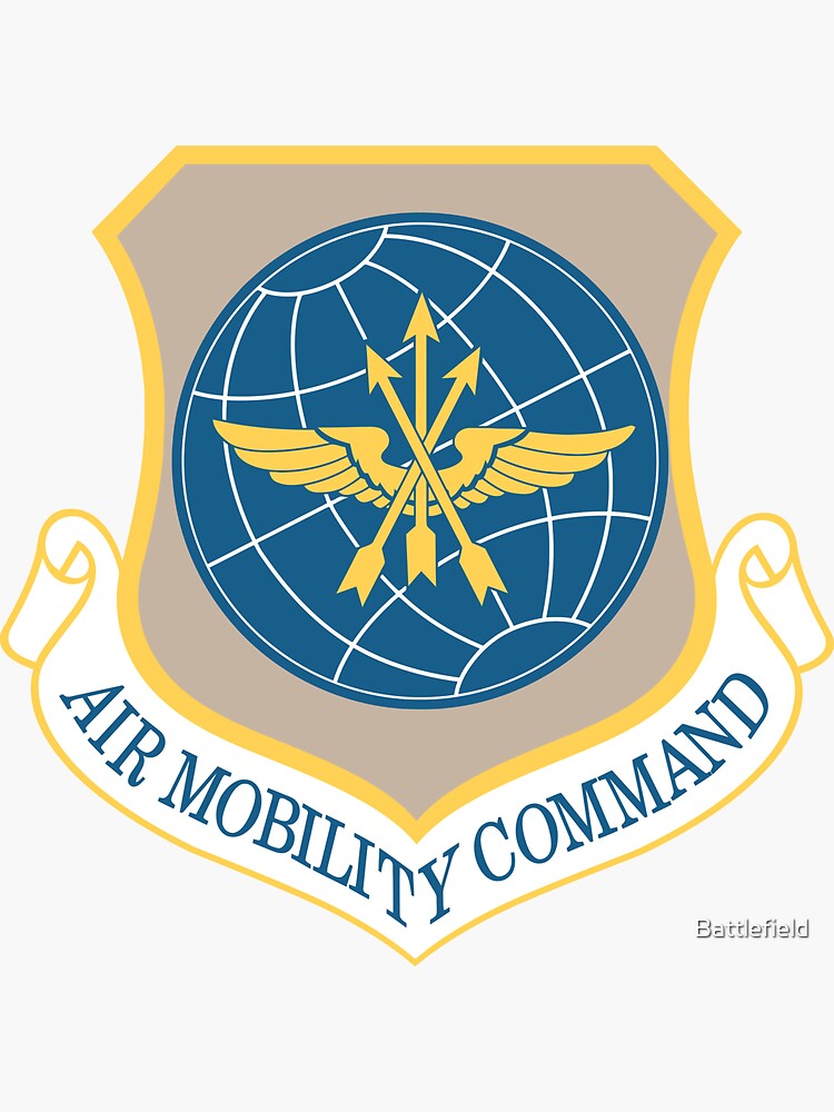 "Air Mobility Command Badge Emblem Gift" Sticker for Sale by ...