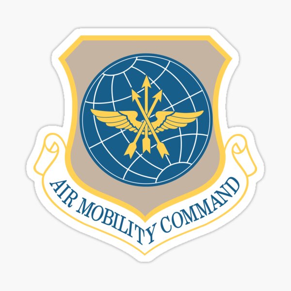 "Air Mobility Command Badge Emblem Gift" Sticker for Sale by ...