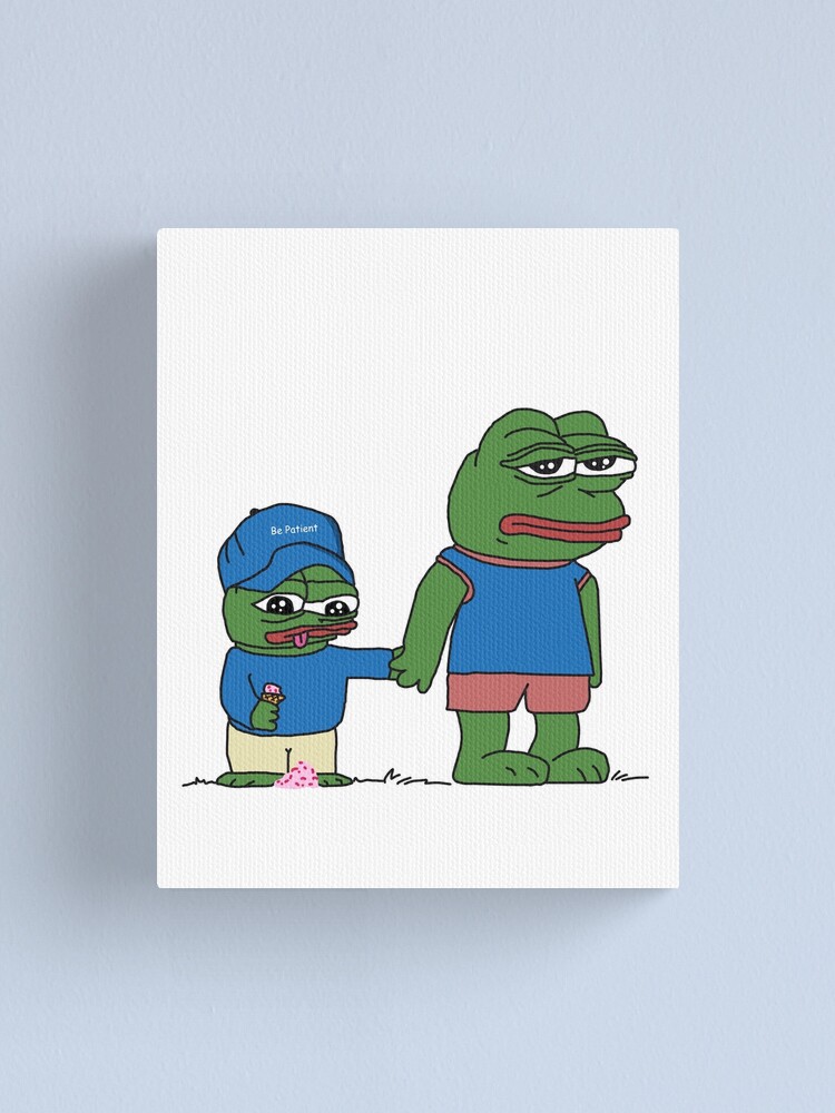 "PepeTheFrog and Kid Brother Apu Apustaja with ice cream holding hands ...