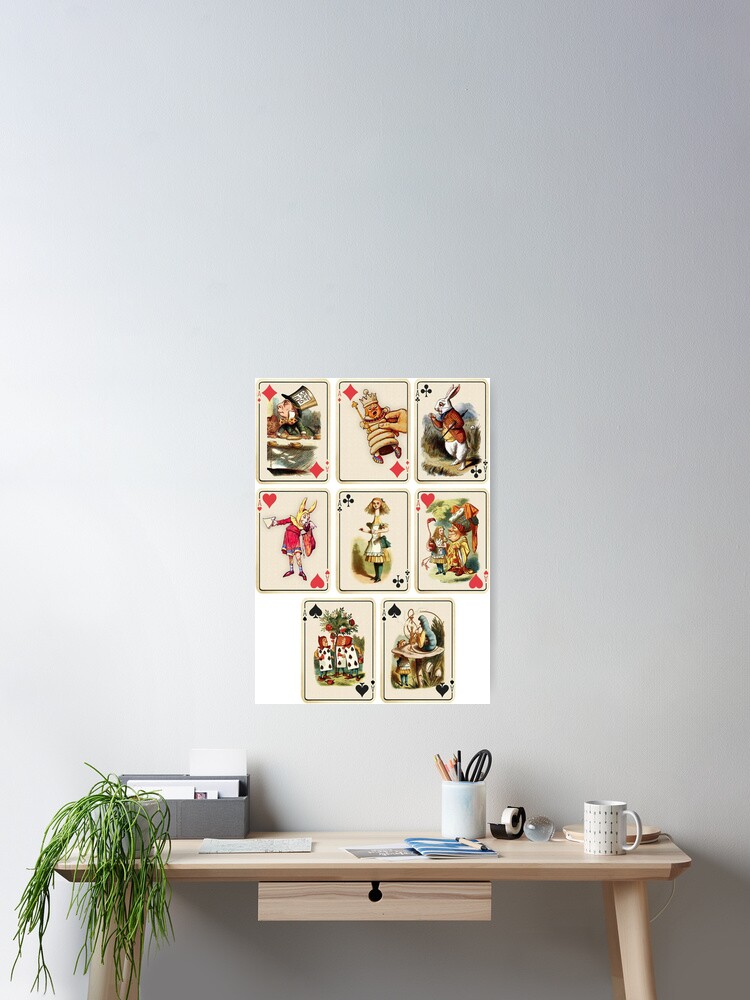 "Alice in Wonderland cards" Poster for Sale by MrCreatix | Redbubble