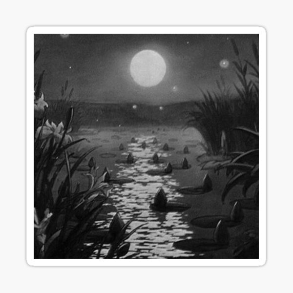 "Moon reflection" Sticker for Sale by themoonkid | Redbubble