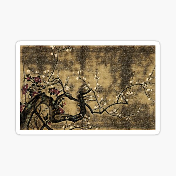 "Worn Parchment of the Flower Branch" Sticker for Sale by Alyxandre ...