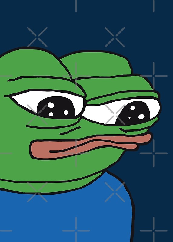 "PepeTheFrog Apu Apustaja The Helper Wall eyed pepe Blue with Sticker ...