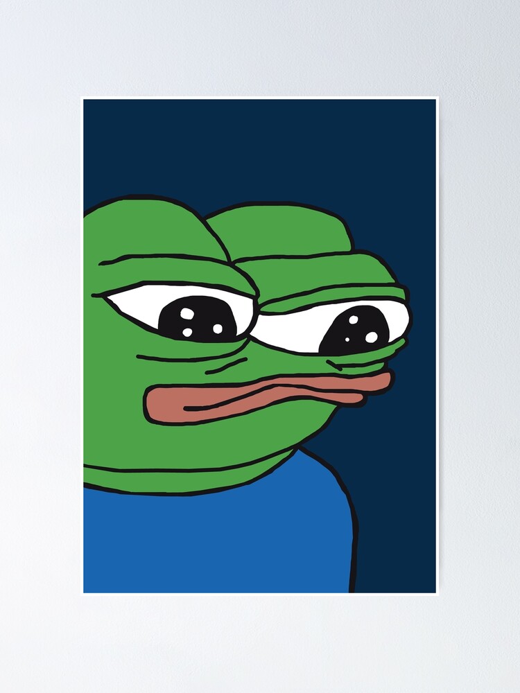 "PepeTheFrog Apu Apustaja The Helper Wall eyed pepe Blue with Sticker ...