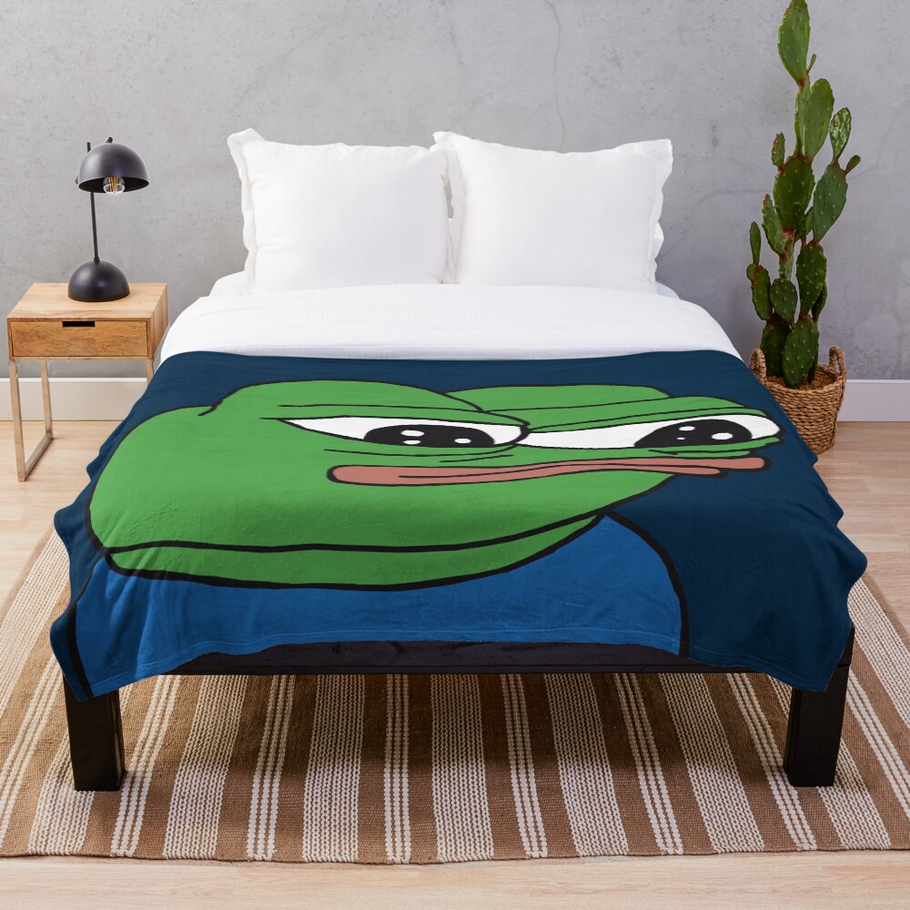 "PepeTheFrog Apu Apustaja The Helper Wall eyed pepe Blue with Sticker ...