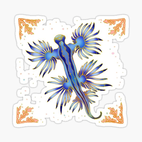 "Navy Gold Dragon Slug" Sticker for Sale by ABIllustrative | Redbubble