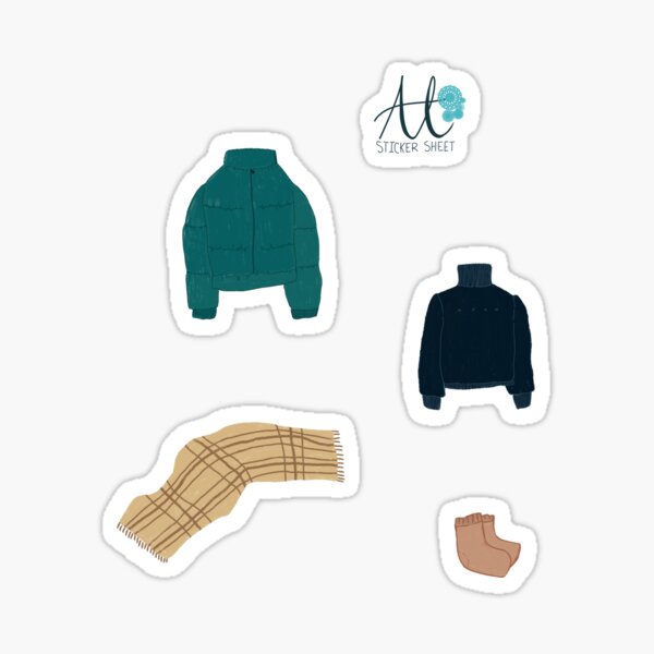 "Winter Clothes Stickers" Sticker by NASIMAK | Redbubble