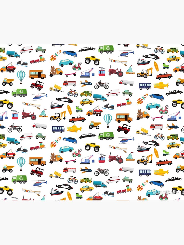 "Little Boy Things That Move Vehicle Transportation Collection" Throw ...