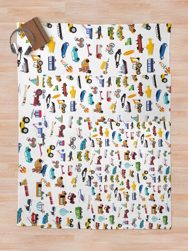 "Little Boy Things That Move Vehicle Transportation Collection" Throw ...