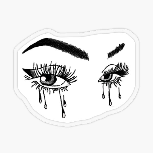 "crying eyes" Sticker by avelexa | Redbubble