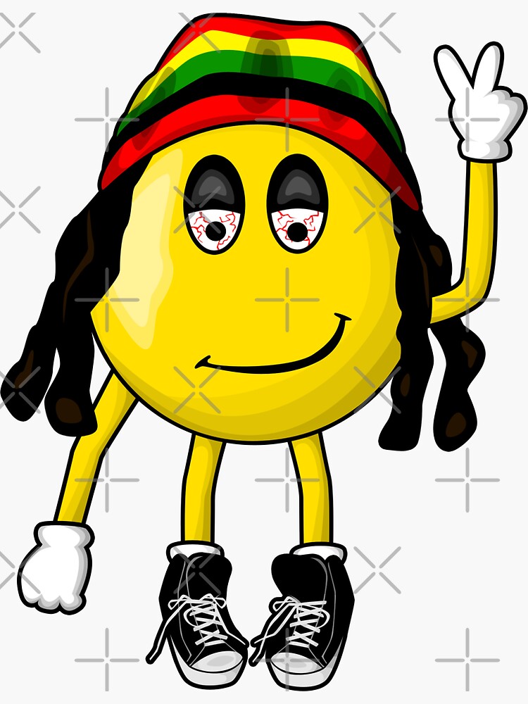 "Rasta Smiley" Sticker by ogfx | Redbubble