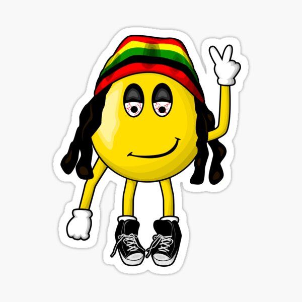 "Rasta Smiley" Sticker by ogfx | Redbubble