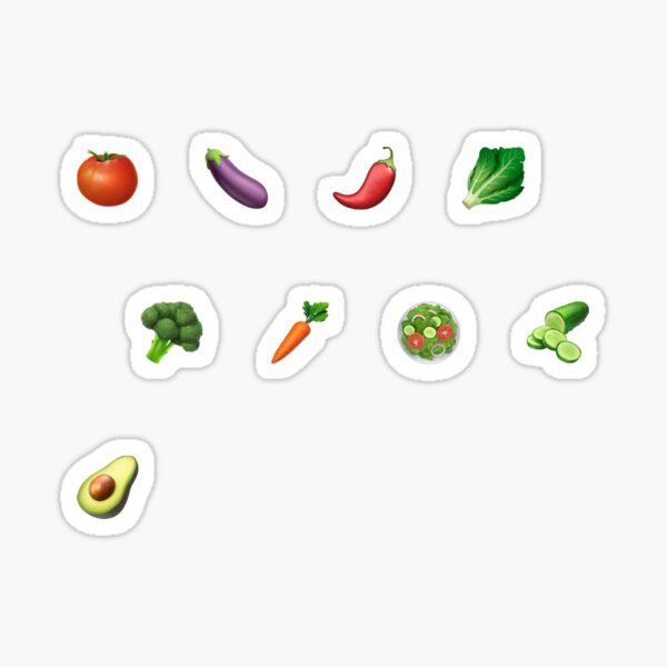 "vegetable emoji pack" Sticker by kskorupski | Redbubble