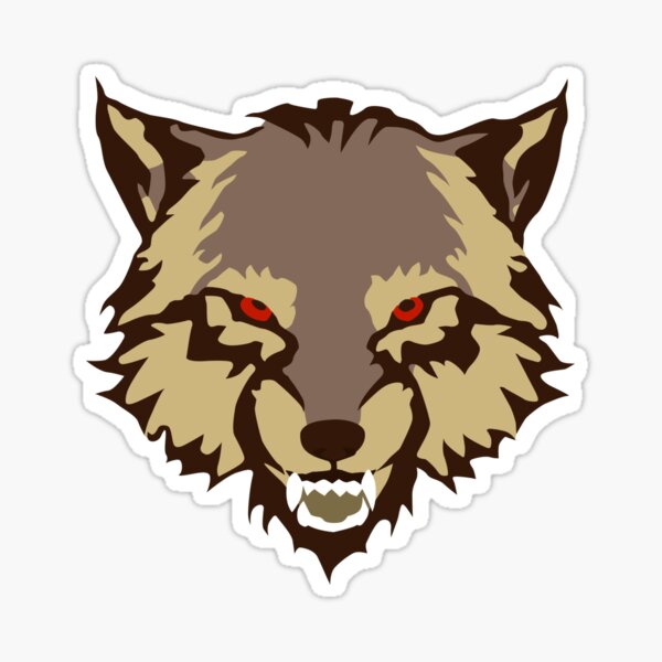 "angry wolf" Sticker for Sale by JamesCMarshall | Redbubble