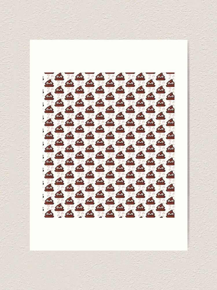 "Pixel poop emoji cute" Art Print for Sale by desigma | Redbubble