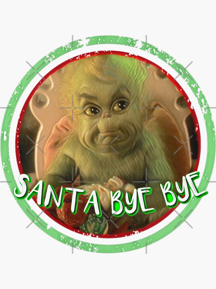 "Santa bye bye" Sticker for Sale by derrymerch | Redbubble