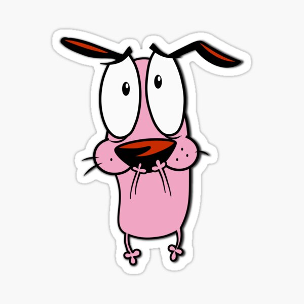 "Courage The Cowardly Dog" Sticker for Sale by EdwardsVisuals | Redbubble