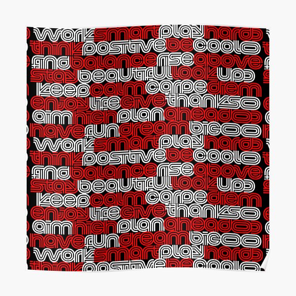 "Meaningful Two-Word Imperatives" Poster for Sale by OBJETDART | Redbubble