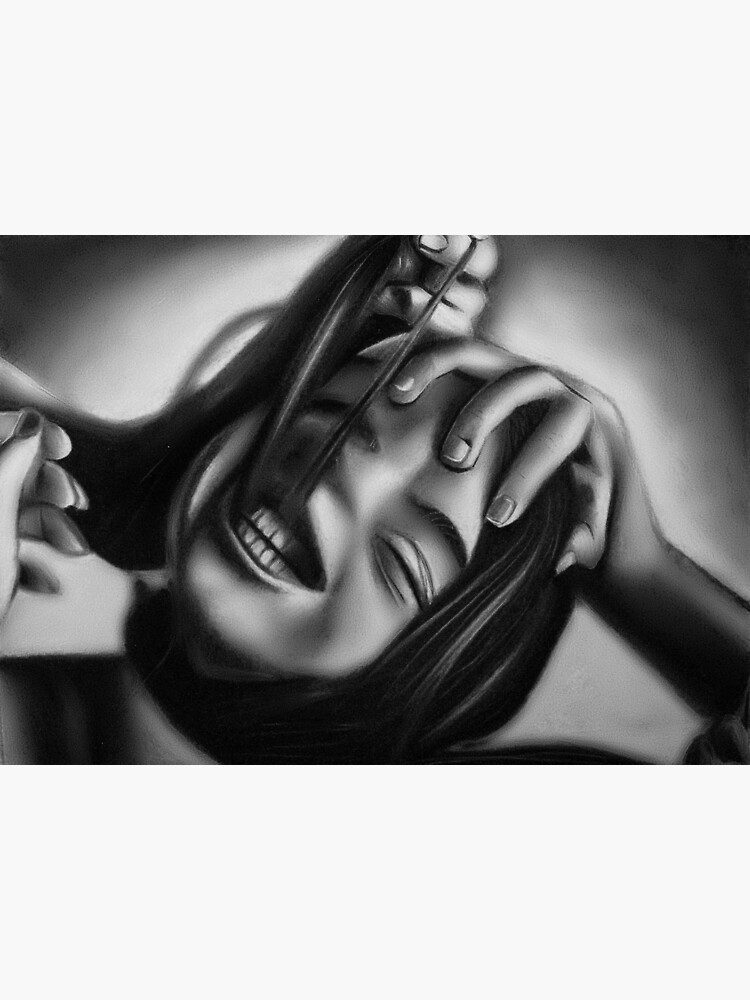"Death of a smile (Charcoal drawing)" Art Print by SicadaArt | Redbubble