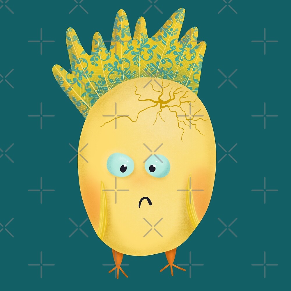 "Embarrassed bird egg monster squinting" by Marlene Wagenhofer | Redbubble