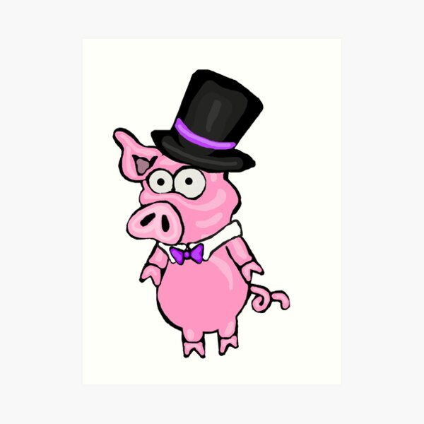 "Wedding Pig Groom Cartoon Sticker " Art Print for Sale by ...