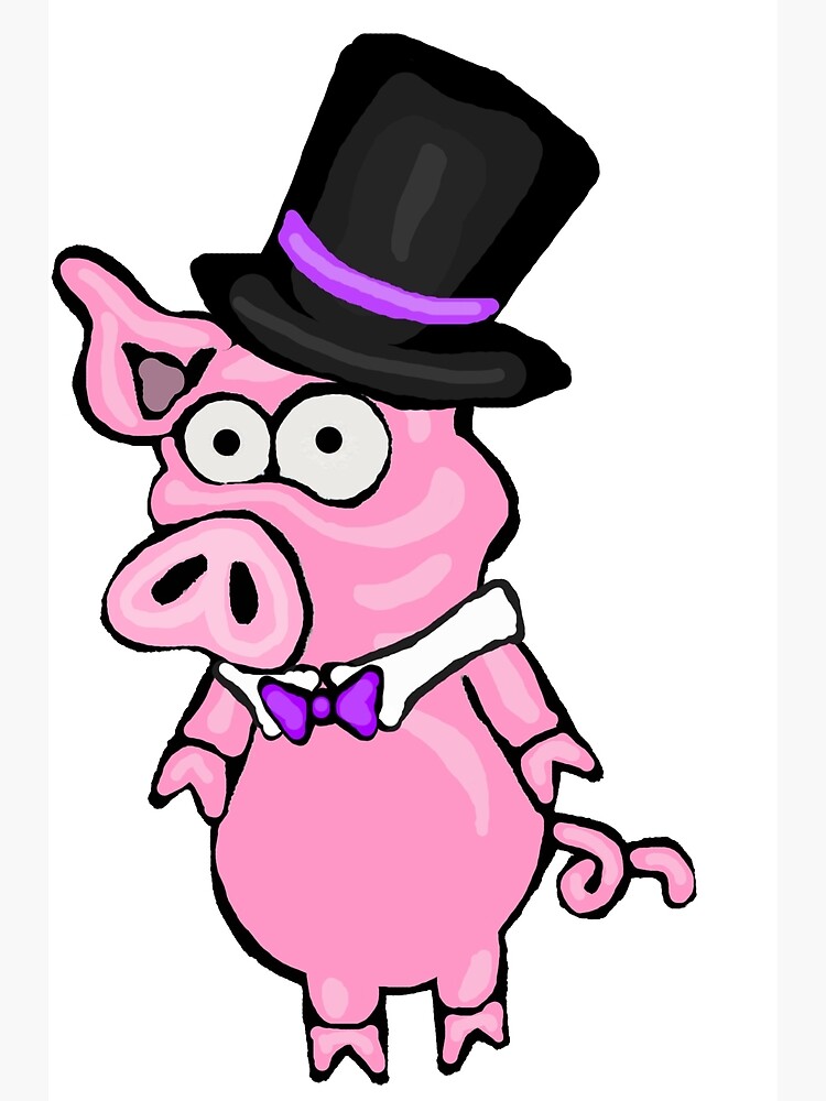 "Wedding Pig Groom Cartoon Sticker " Art Print for Sale by ...