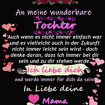 Galeriedruck mit "Wunderbarer Tochter- Mutter Spruch" von Myriala | Redbubble
