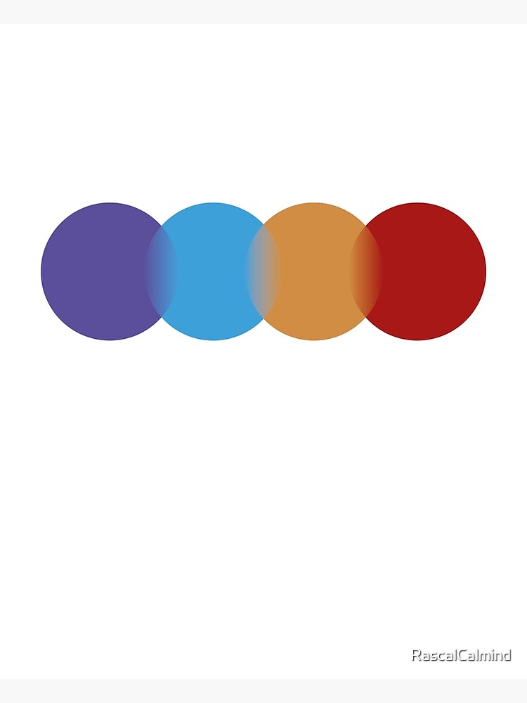 "Purple Blue Orange Red" Poster for Sale by RascalCalmind | Redbubble