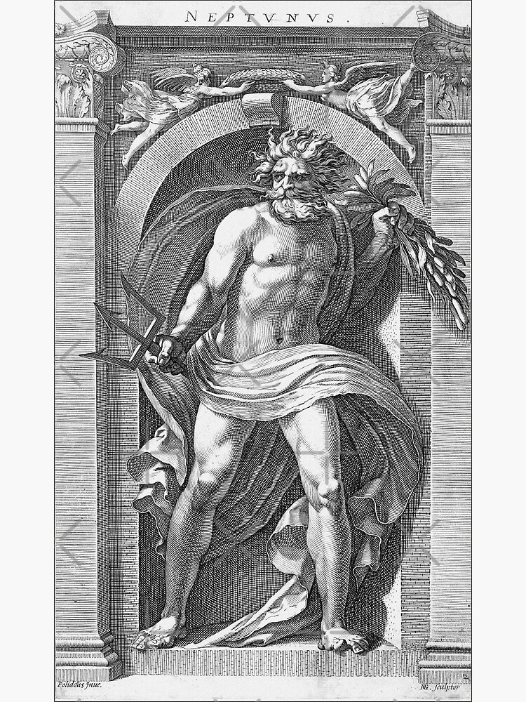 "Gods in niches -Neptunus" Art Print by vashchen | Redbubble
